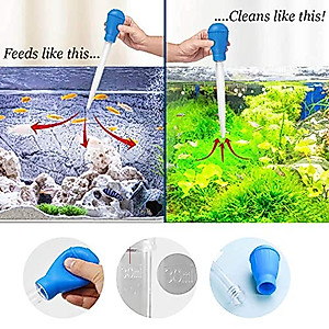 ACEONE Manual Fish Tank Water Changer Aquarium Dropper, 2Pcs 30ml Aquarium Clean Pipette Dropper, Fish Tank Cleaning Waste Remover, Aquarium Gravel Cleaning Straw