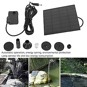 Solar Water Pump Floating Fountain,Solar Fountain Pump,Powered Water Floating Sprinkler,3 Nozzlesfor Bird Bath, Fish Tank, Pond or Garden Decoration, Solar Water Pump Floating Fountain,Solar Foun