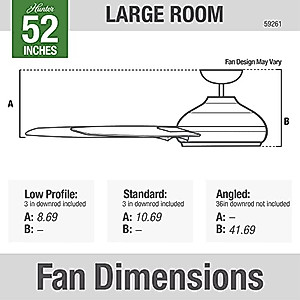 Hunter 59261 Cassius Ceiling Fan 52 inches Premier Bronze