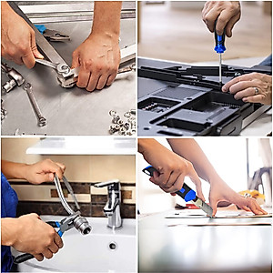 Prostormer 198-Piece General Household Hand Tool Set, Multi-Purpose Basic Home Repair Tool Kit with Wide Mouth Open Storage Tool Bag for DIY and Home Maintenance