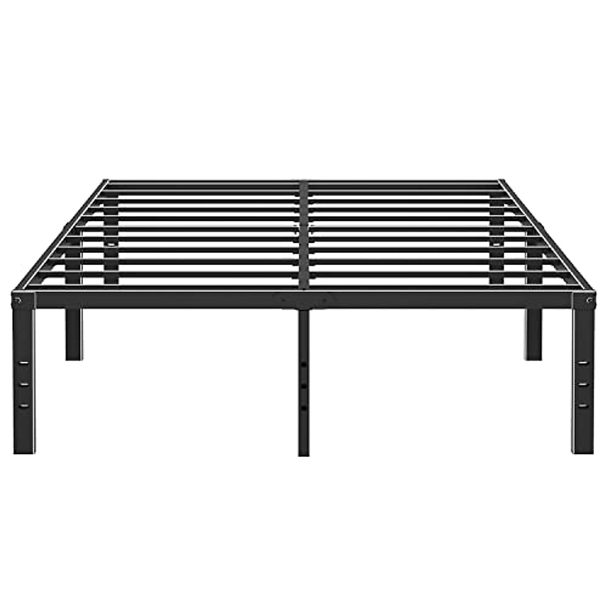 Rooflare California King Bed Frames 14 Inch High 9 Legs Max 3500lbs Heavy Duty Sturdy Metal Steel Cali King Size Platform No Box Spring Needed Black Easy to Assemble-Black