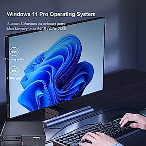 Lenovo ThinkCentre M720 SFF Desktop Intel i7-9700 up to 4.70GHz 32GB DDR4 New 1TB NVMe SSD Built-in AX210 Wi-Fi 6E BT Dual Monitor Support Wireless Keyboard and Mouse Win11 Pro (Renewed)