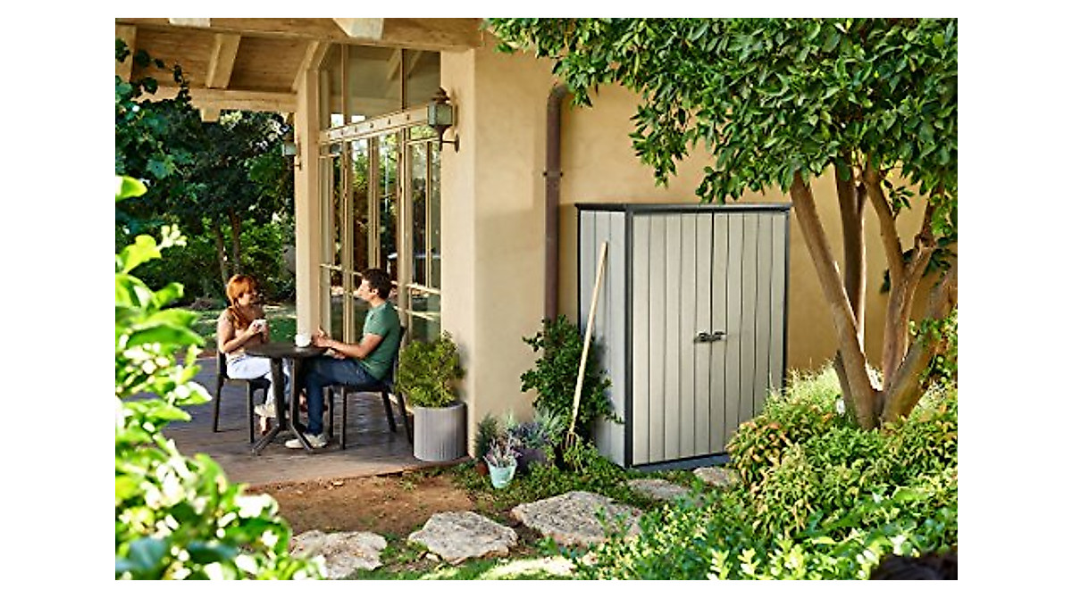 Keter High-Store Vertical Storage Shed | Space-Saving & Durable