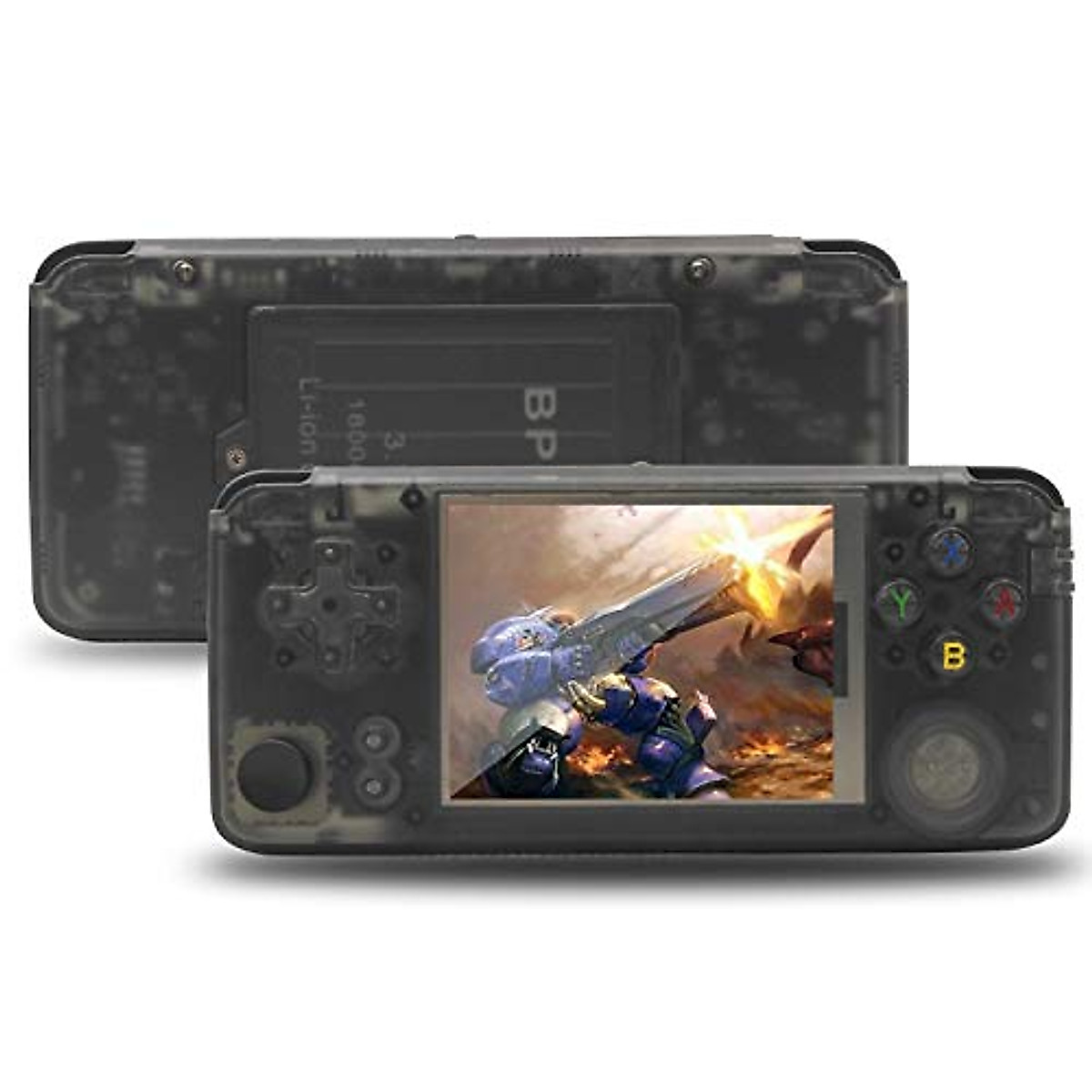 Handheld Game Console ,Retro Game Console OpenDingux Tony System , Built-in 3007 Classic Game Console 3 Inch IPS Screen Portable Video Game Console - Transparent Black