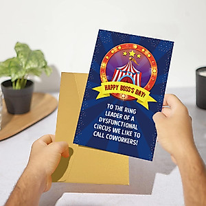 Goroar Funny Boss’s Day Card, Boss Appreciation Card, Boss’s Day Gift, Ring Leader of Dysfunctional Circus Card