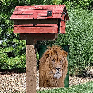 Uanvaha Lion Garden Flag Double Sided Brown Lion Head King African Grass Wild Animal Nature Welcome Small Yard Flag Seasonal Outside Decor Yard Farmhouse 12.5X18 Inch