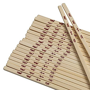 Joyce Chen Reusable Burnished Bamboo Chopsticks Set, 10 Pair