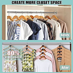 Xukrat 18 Pcs Space Saving Hanger Hooks, New Clothes Hanger Connector Hooks, AS SEEN ON TV, Closet Space Connection Hooks Cascading for Organizer Closet, Create Up to 5X Closet Space