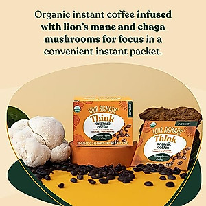 Four Sigmatic Mushroom Mix Coffee Lion's Mane | Think | Pack of 3 (30 Packets Total)