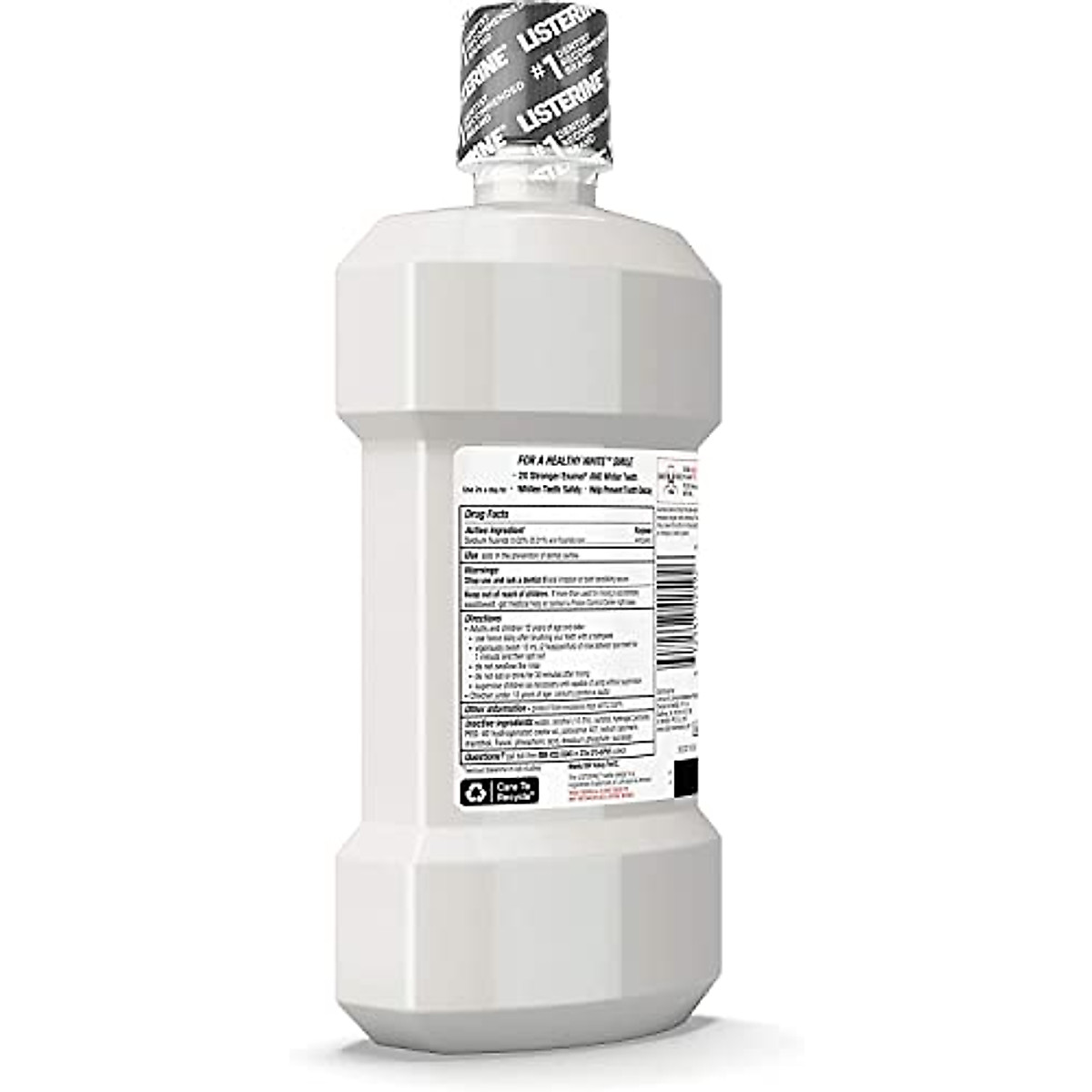 Listerine Whitening Plus Restoring Fluoride Rinse Clean Mint 946 mL (Pack of 2)