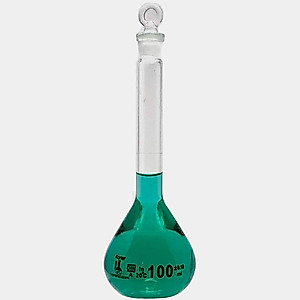 Volumetric Flask Set - 4 Sizes - 100, 250, 500, and 1000ml, 3.3 Boro Glass, Class A, Ground Stopper, Karter Scientific 213W18