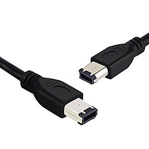 zdyCGTime 5FT 6 Pin to 6 Pin Firewire DV iLink Male to Male IEEE 1394 Cable(Black)