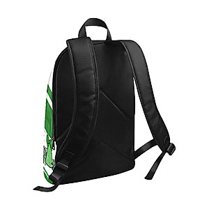 CUXWEOT Personalized Green Black Cheer Cheerleaders Backpack with Name Custom Travel Daypack Bag for Man Woman Gifts
