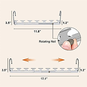 Sindax Space Saving Hangers Telescopic, 6 Holes Clothes Hangers Adjustment to 9 Holes, Upgraded Sturdy Metal Clothes Hangers Space Saving for Heavy Clothes, Closet Organizers and Storage - 5 Pack