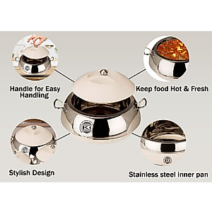 King International Stainless Steel Casserole Dish with Lid Set of 3, Eena Meena Deeka Ultra Set Insulated Casserole, Hot Pot, Chapati Box, Chapati Container, 0.8 qt, 1 qt, 1.5 qt
