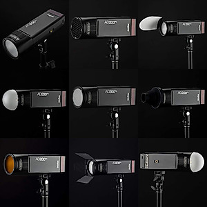 GODOX AD200 Pro AD200Pro 200Ws 2.4G Flash Strobe, Speedlight 1/8000s HSS, 500 Full Power Flashes, 0.01-1.8s Recycling, 2900mAh Battery, Bare Bulb/Speedlite Fresnel Flash Head, Pocket Flash Monolight