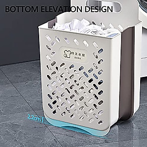 Collapsible Laundry Basket- Large Laundry Basket Hamper with 2 Handles- Space Saving Foldable Storage Container/Organizer (Small)