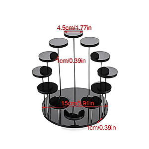 HomeSoGood Acrylic Riser Display Shelf,12-Tier Round Jewelry Organizer Display Stand,Cosmetics,Small Collectibles,Mini Dessert Storage Rack Holder