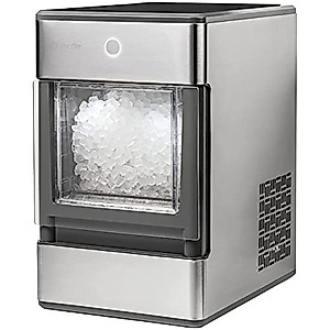GE Profile Opal | Countertop Nugget Ice Maker | Portable Ice Machine Makes up to 24 lbs. of Ice Per Day | Stainless Steel Finish (Renewed)