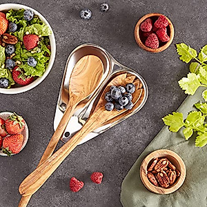 RSVP Stainless Steel Double Spoon Rest. 7"