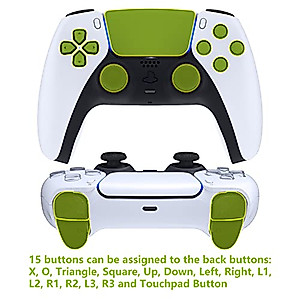 eXtremeRate Black Back Paddles Programable Rise Remap Kit for PS5 Controller BDM-030, Upgrade Board & Redesigned Back Shell & Back Buttons Attachment for PS5 Controller - Controller NOT Included