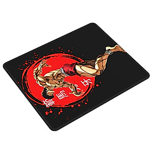 Baki Anime The Grappler Rubber Mousepads Ultra Thick 3mm Large Gaming Mouse Pad Mat Anti-Slip for Gaming Office Laptop Computer 7.9 X 9.5 in