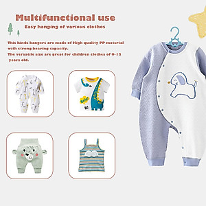 Gencuoir Baby Nursery Closet Hangers, Ultra Thin Non-Slip and Extendable Laundry Infant Pant Hanger for Newborn Clothes 30pcs11“-14‘’ Adjustable Children Coat Hanger for Girl Boy Toddler Kids Child