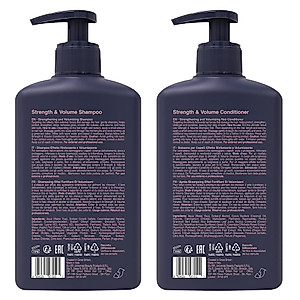Climaplex Strength and Volume Shampoo and Conditioner Duo - Adds Body and Shine - Detangling, Protecting, Moisturizing - Leaves Hair Silky Smooth - Suitable for All Hair Types - Cruelty Free - 2 pc
