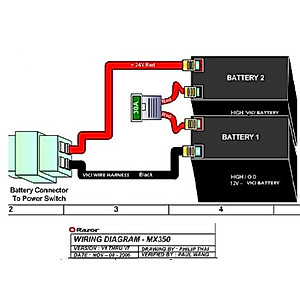 VICI Brand High Performance Razor Pocket Mod Batteries, For: Bella, Betty, Bistro, Daisy, Hannah Montana, Kiki, Sweet Pea, Vapor Includes Complete Wiring Harness Easy slide on Terminals