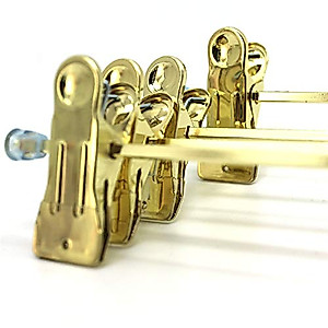 30Pack Koobay 13.7" Gold Shiny Metal Heavy Duty Clips Pants Hangers Trousers with Swivel Hook