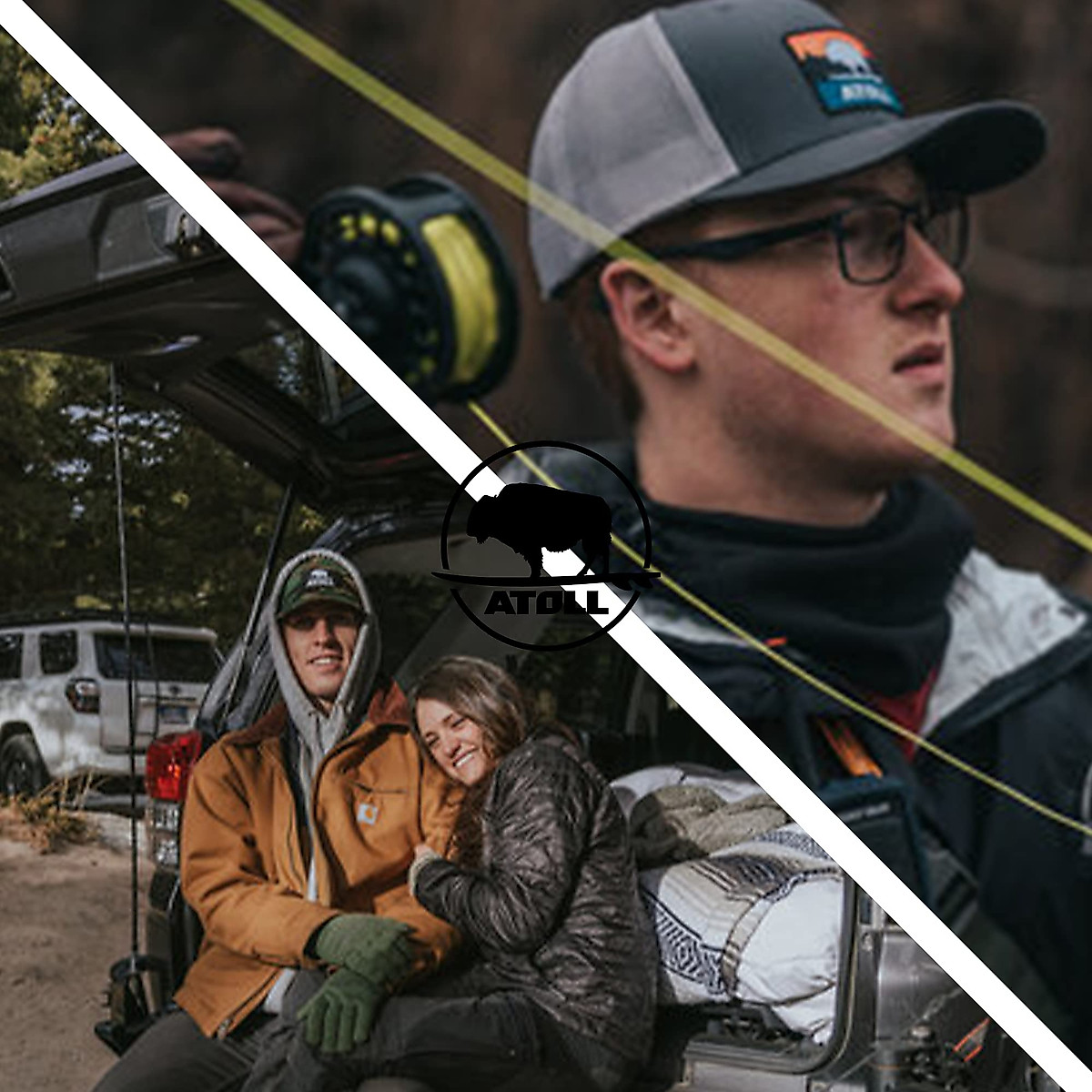 Atoll Trucker Hats Baseball Caps | 7 Hole Snapback Closure, Adjustable Strap, Breathable - One Size Fits Most SUP Co