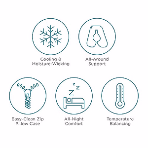 Contours Soulmate Cooling Pregnancy Body Pillow for Adults with Moisture Wicking U-Shaped Design for Side Sleeping, Maternity and Breastfeeding Support, Lounger for Back, Hip, Leg & Belly Pain - White