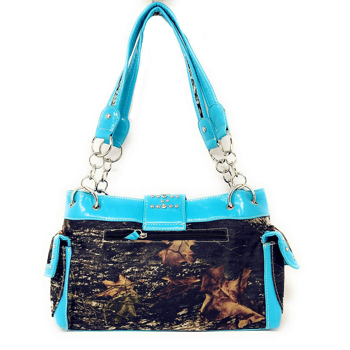 Premium Women's Camouflage Buckle Shoulder Handbag Wallet in Multi-Color (Hot Pink)