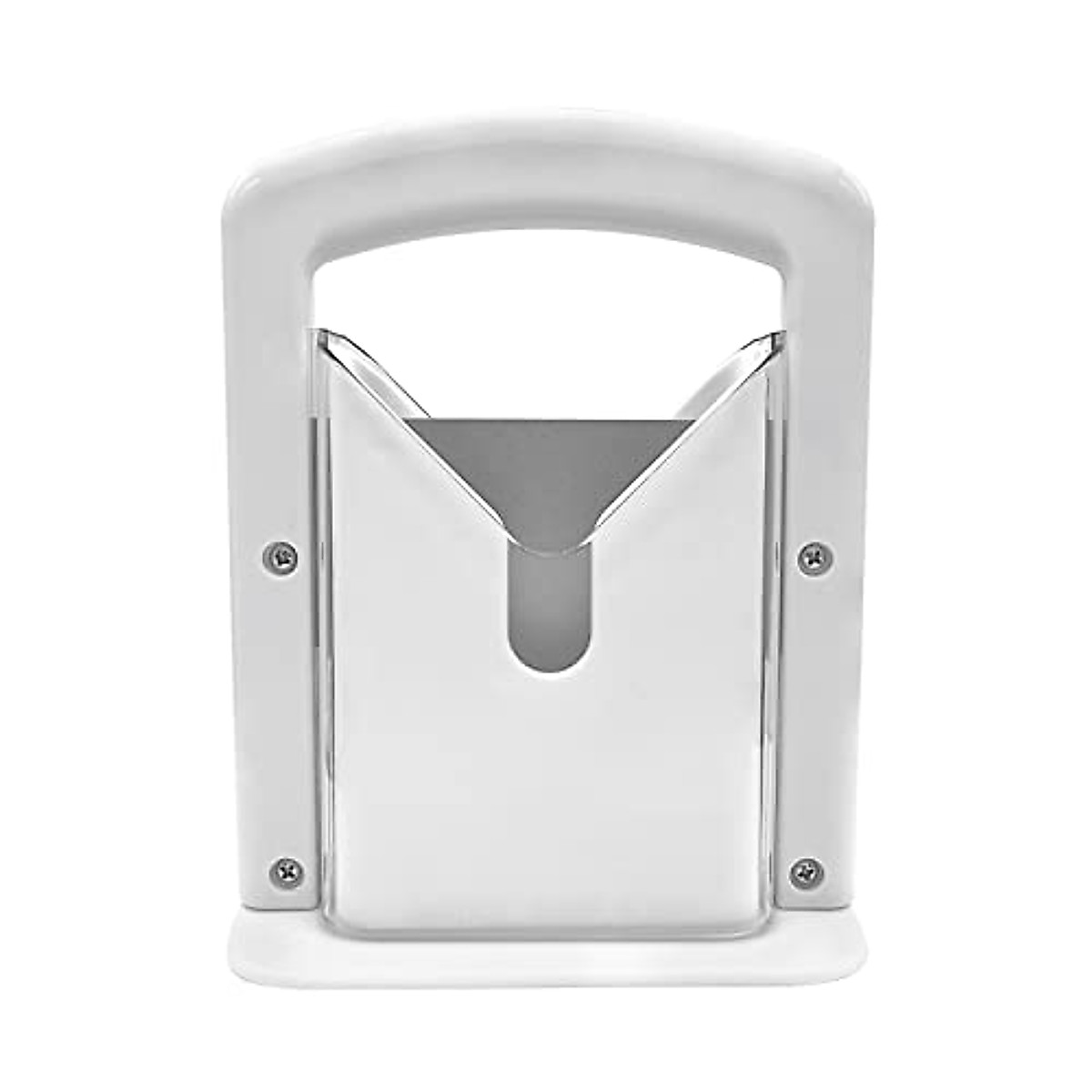 CZBCQ Bagel Slicer, Perfect for Bagels, Cutter, Safety Handle, Stainless Steel (white), 6.8x3.7x8.8inch