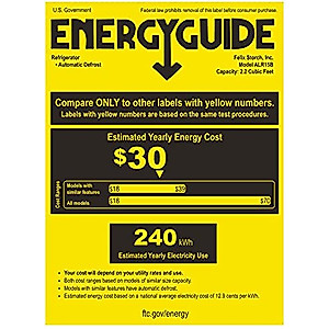 Summit Appliance ALR15B ADA Compliant 15" Wide All-refrigerator for Built-in or Freestanding Use with Digital Controls, LED Light, Right Door Swing, Lock and Black Exterior Finish