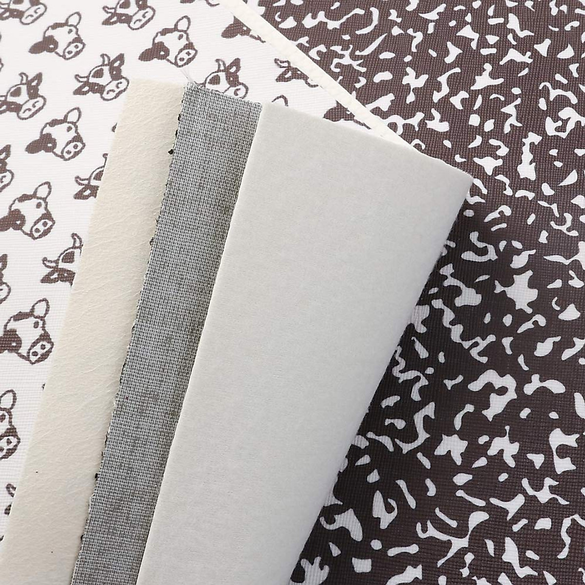 David Angie 6pcs 7.7" x 12.9" (20 cm x 33 cm) Black White Series Cow Pattern Faux Leather Sheet Synthetic Leather Sheets Assorted for Earrings Hair Bows Making (Cow)