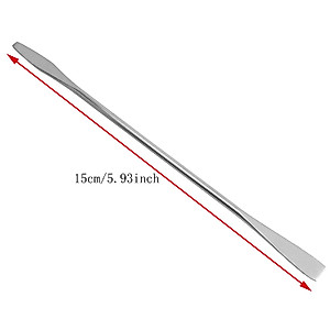 Haidong Stainless Steel Lab Mini Double Ended Spatula Stainless Steel Palette Stick Two Different Specifications Lab Spatula Micro Double Ended Spatula-2PCS