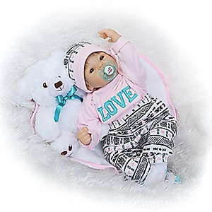 Reborn Dolls Baby Clothes Pink Outfits for 20"- 22" Reborn Doll Girl Baby Clothing Baby Sets