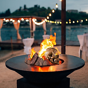 Stanbroil Set of 4 Gas Logs Decorative Ceramic Pine Cones for Indoor or Outdoor Fireplaces and Fire Pits