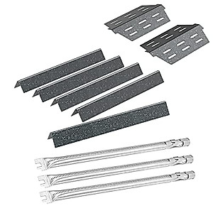 SafBbcue 7621 7620 7622 Replacement Parts for Weber Genesis 300 E-310 E-320 E-330 S-310 S-330 CEP-310 (2011-2016) Weber Flavorizer Bars Weber Burner Tubes 62752 Heat Deflector