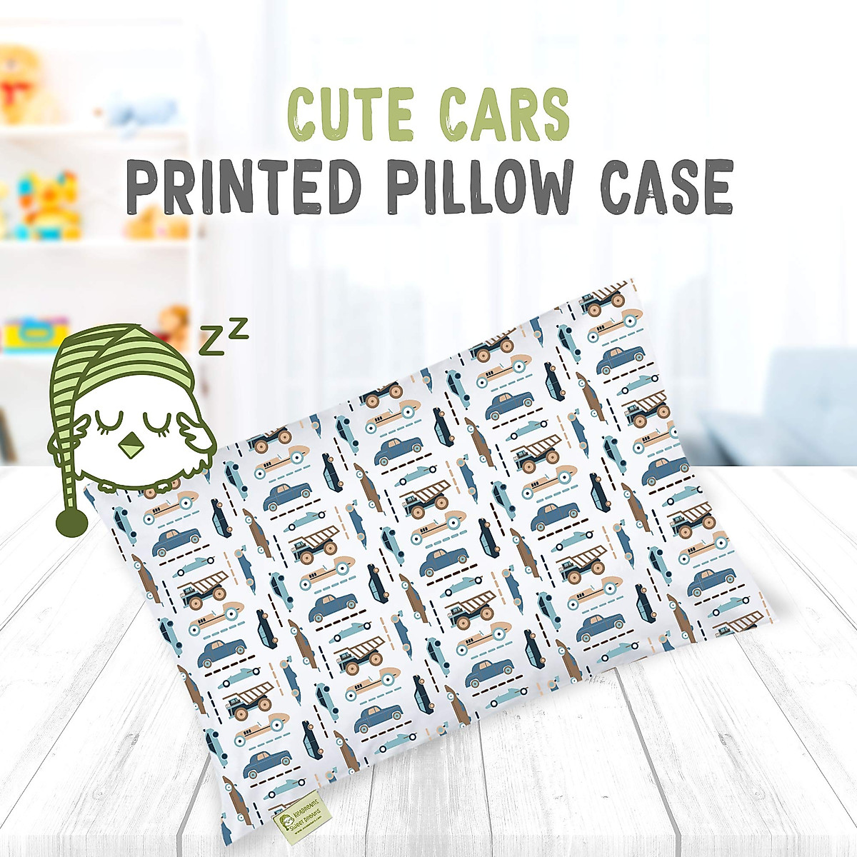 KeaBabies Toddler Pillowcase for 13X18 Pillow - Organic Toddler Pillow Case for Boy, Kids - 100% Natural Cotton Pillowcase for Miniature Sleepy Pillows - Pillow Sold Separately
