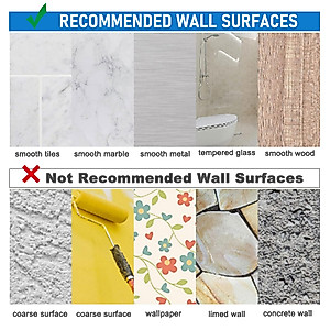 Aster 8 Pack Adhesive for Shower Caddy Adhesive Replacement, Clear Strong Shower Adhesive Strips, No Drilling Waterproof Wall Hooks for Corner Shower Caddy, Bathroom Storage Shelves and Kitchen Racks