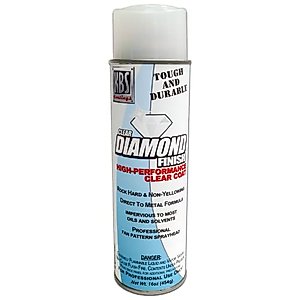 KBS Coatings 8114 Clear High Gloss Diamond Finish Clear Watercolor Aerosol, Covers 35 sq ft, Clear High Gloss, 15 Ounce (Pack of 1)