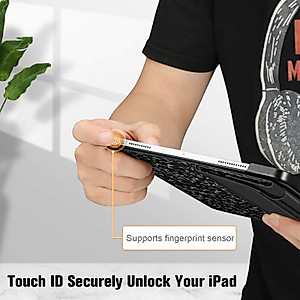 Fintie Case for iPad Air 11-inch M2 (2024), iPad Air 5th / 4th Generation (2022/2020) 10.9 Inch - SlimShell Hard Protective Back Cover with Pencil Holder, Composition Book