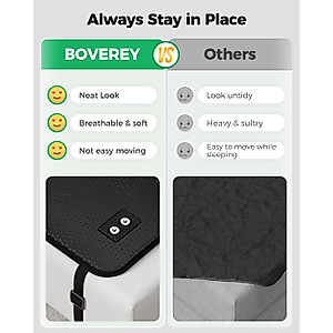 Grounding Mat for Bed, BOVEREY Grounded Earth Connected Grounding Pad for Sleeping, Grounding Sheets Mattress Cover Grounding Kit, Grounding Cord & Tester Included (Queen)