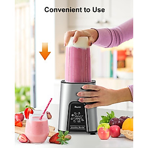 VEWIOR Smoothie Bullet Blender for Shakes and Smoothies 850W, 12 Pieces Personal Blenders for Kitchen with 6 Fins Blender Blade, Smoothie Blender with 2*23 oz To-Go Cups