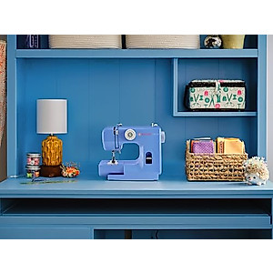 SINGER M1000 Lightweight & Portable Sewing Machine With 32 Stitch Applications, LED Light & Top drop-in bobbin for Hems | Great for Mending - Blue