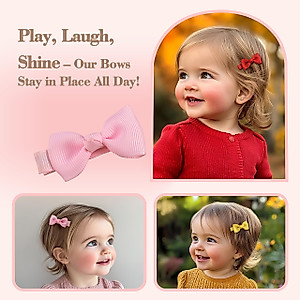 Ruyaa 50 Pieces 25 Colors Fully Lined No Slip Hair Clips, Barrettes, Hair Accessories for Girls, Toddlers, Infants (Candy Colors 50pcs)