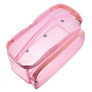 HEALLILY Knitting Bags Nylon High Capacity Mesh with Zipper Yarn Tote Holder Organizer Storage Case for Sewing Carrying Knitting Needles Crochet