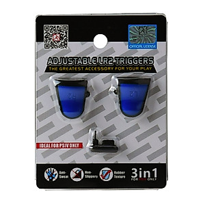 Gam3Gear 3 in 1 Adjustable LR2 Triggers for PS4 Dualshock 4 Controller Blue